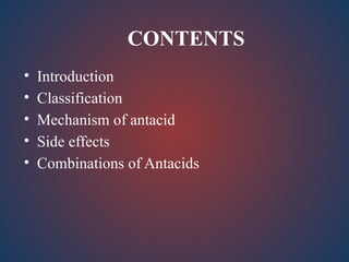 Antacids - Pharmaceutical Inorganic Chemistry | PPTX