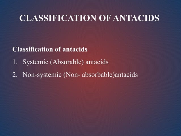 Antacids - Pharmaceutical Inorganic Chemistry | PPTX