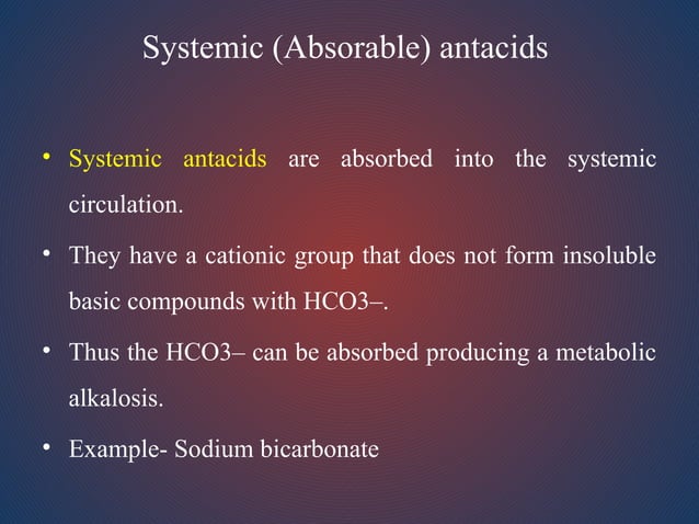 Antacids - Pharmaceutical Inorganic Chemistry | PPTX