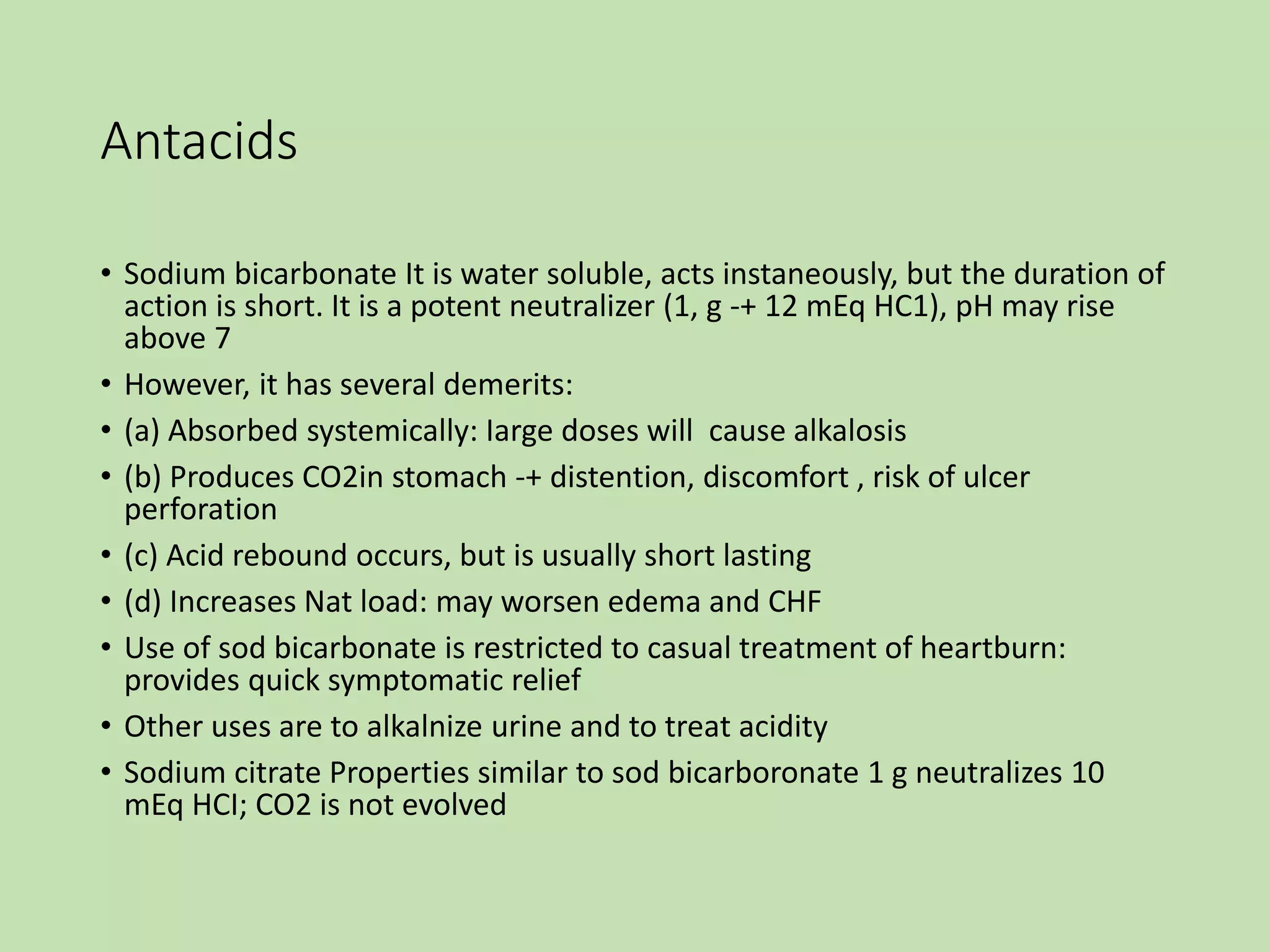 Antacids and peptic ulcer | PPTX