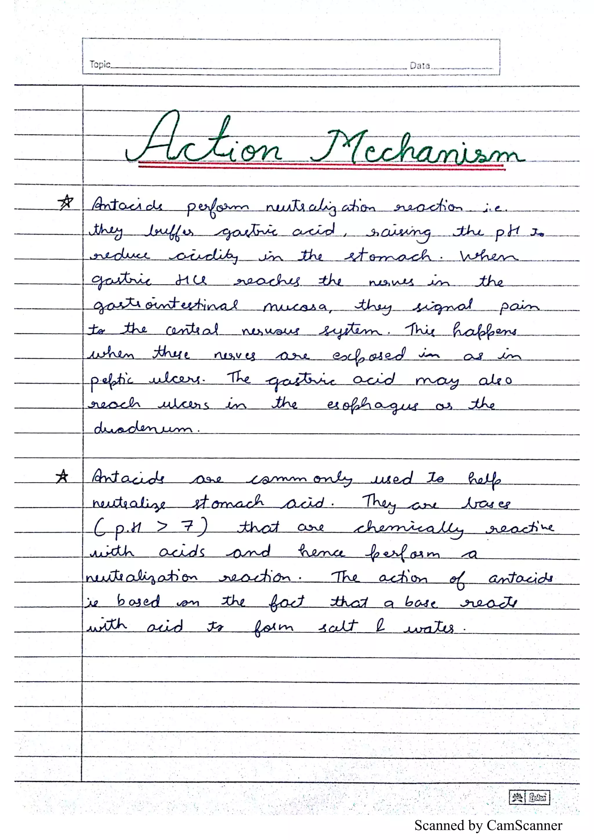 ANTACIDS - Chemistry Investigatory Project Class 12 CBSE | PDF