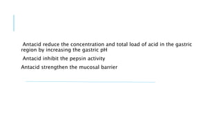 Antacid therapy for peptic ulcer | PPTX