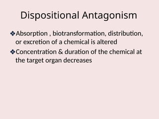 Drug interaction: chemical and dispositional antagonism.pptx