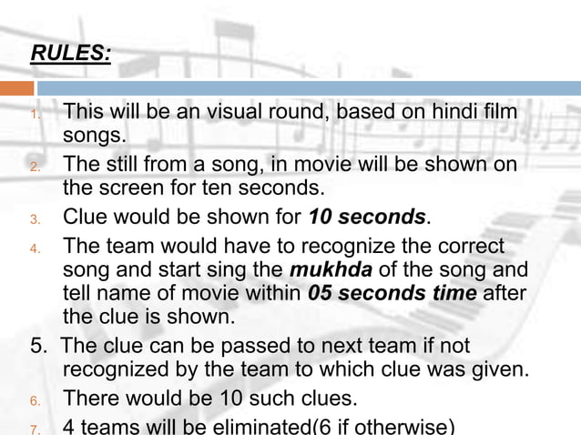 Antakshari ppt | PPTX | Music | Entertainment