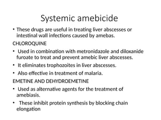 ANTO AMOEBIC DRUGS. PHARMACOLOGY FOR NURSES | PPTX