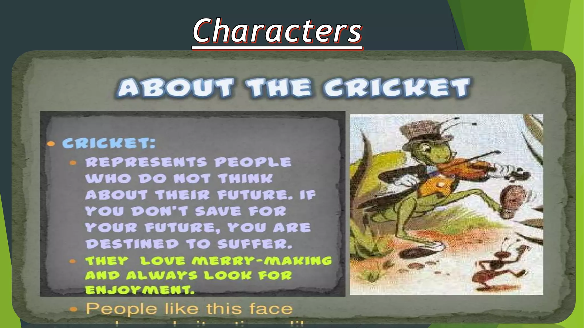 Ant and the cricket ppt | PPTX