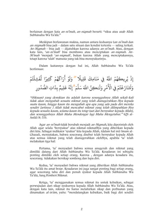 Antara an ni’mah dan an-niqmah | PDF