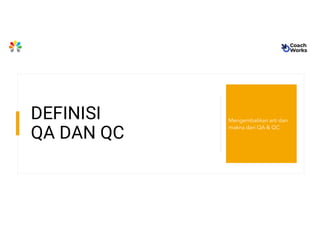 Antara qa dan qc | PPT