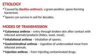 ANTARAX. is a bacterial infection caused by pptx | PPTX