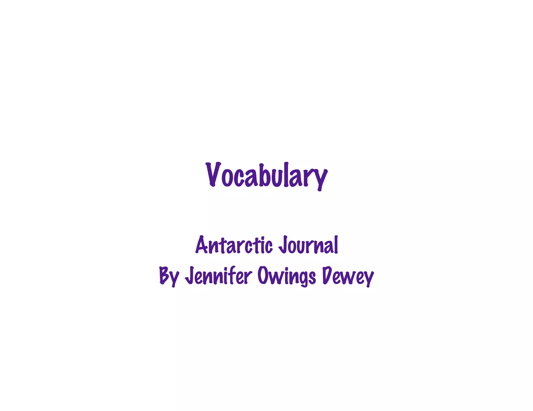 Antarctic Journal | PPT