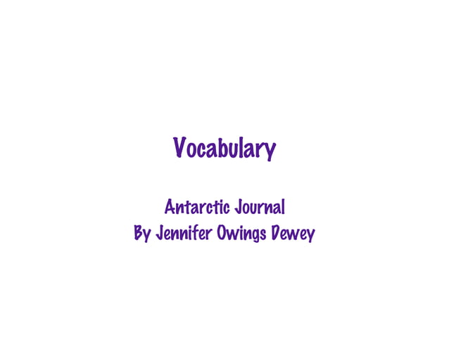 Antarctic Journal | PPT