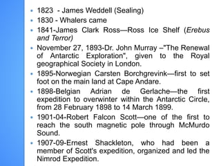 History and fun facts about Antactica | PPTX