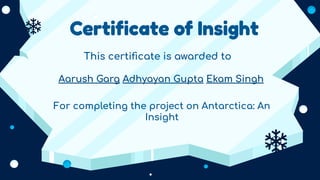 Antarctica- An Insight.project project pdfpdf | PDF