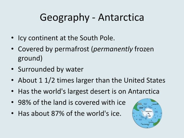 Antarctica introduction ppt | PPTX