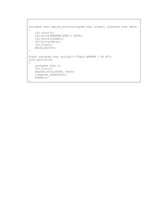 Antarmuka eeprom 24 c01 | PDF
