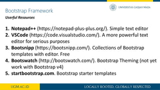 Desain Antarmuka WebGIS: Bootstrap | PPTX