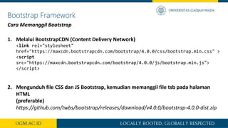 Desain Antarmuka WebGIS: Bootstrap | PPTX