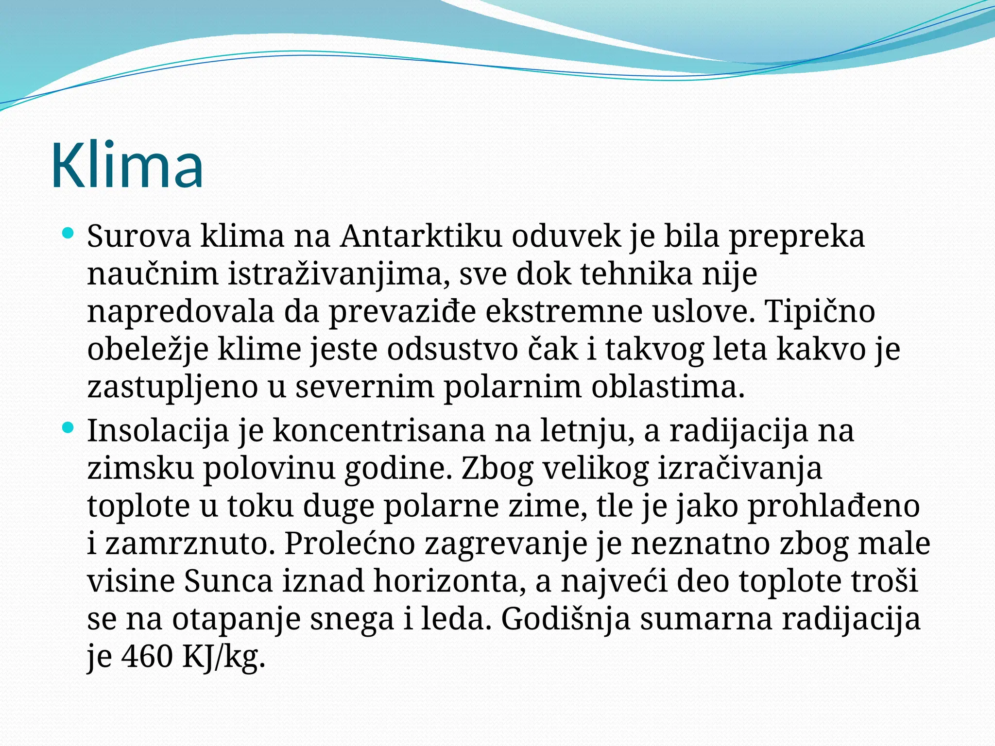 Antarktik prezentacija iz geografije sedmi razred | PPTX