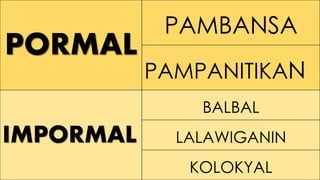Antas ng-wika-batay-sa-pormalidad | PDF