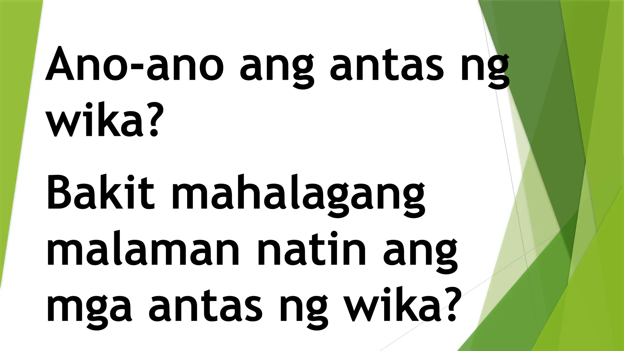MGA ANTAS NG KAWIKAAN SA pilipinasFILIPINO 8 PPT | PPTX