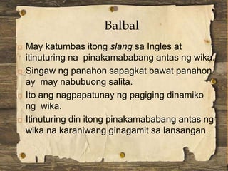 FILIPINO 11.KOMUNIKASYON AT PANANALIKSIK SA WIKA AT KULTURANG ...