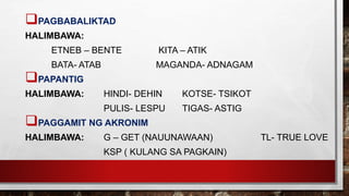 Mga Antas ng wika sa filipino 8-Ikatlong | PPTX