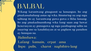 Antas ng Wikang Pambansa - Komunikasyon at pananaliksik | PDF