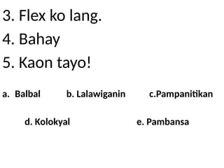 ANTAS NG WIKA sa Filipino Baitang Pito.. | PPTX