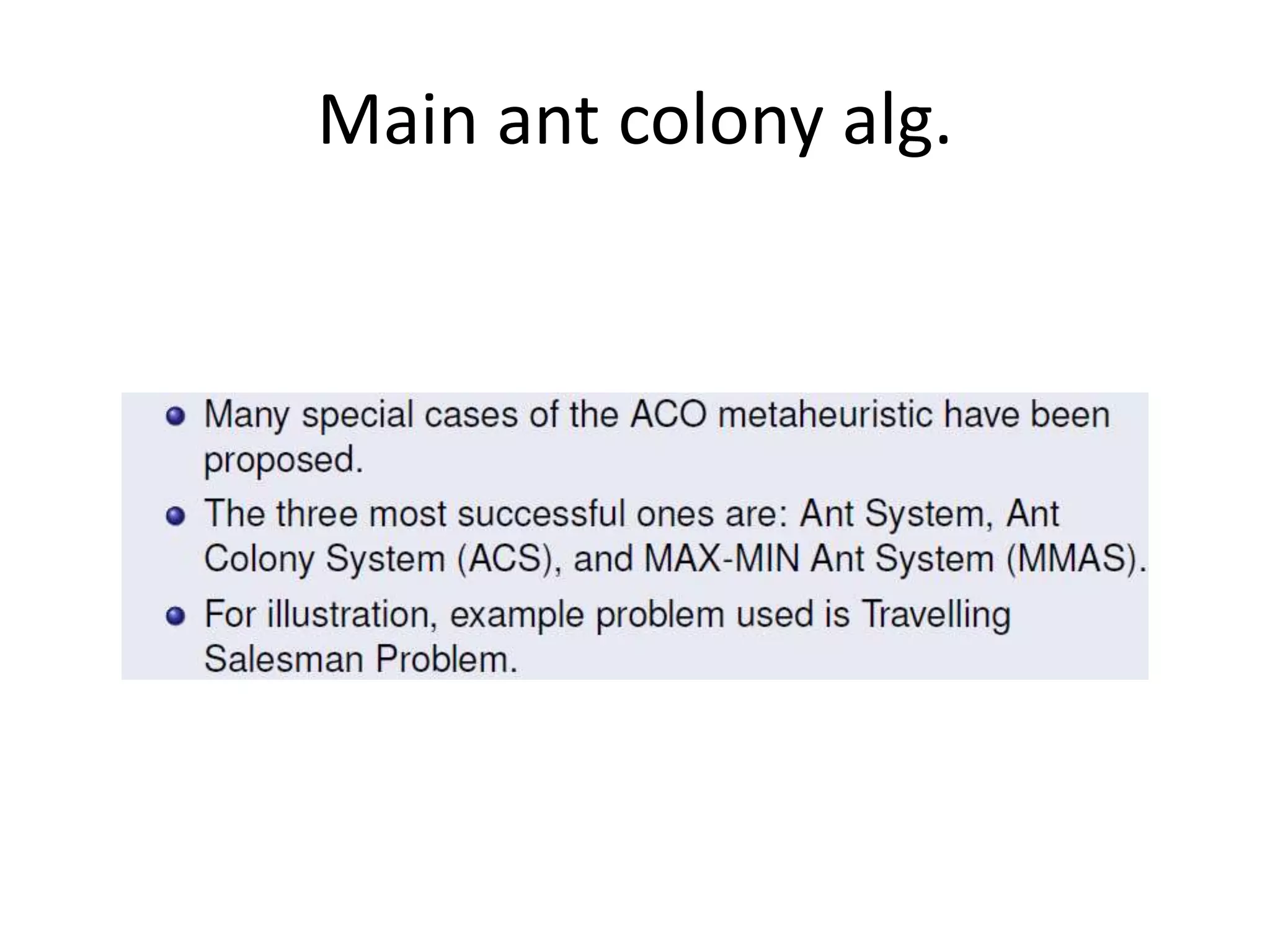 Ant colony algorithm | PPT