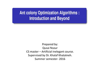Ant colony algorithm | PPT