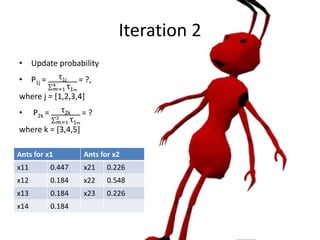 Ant colony opitimization numerical example | PDF