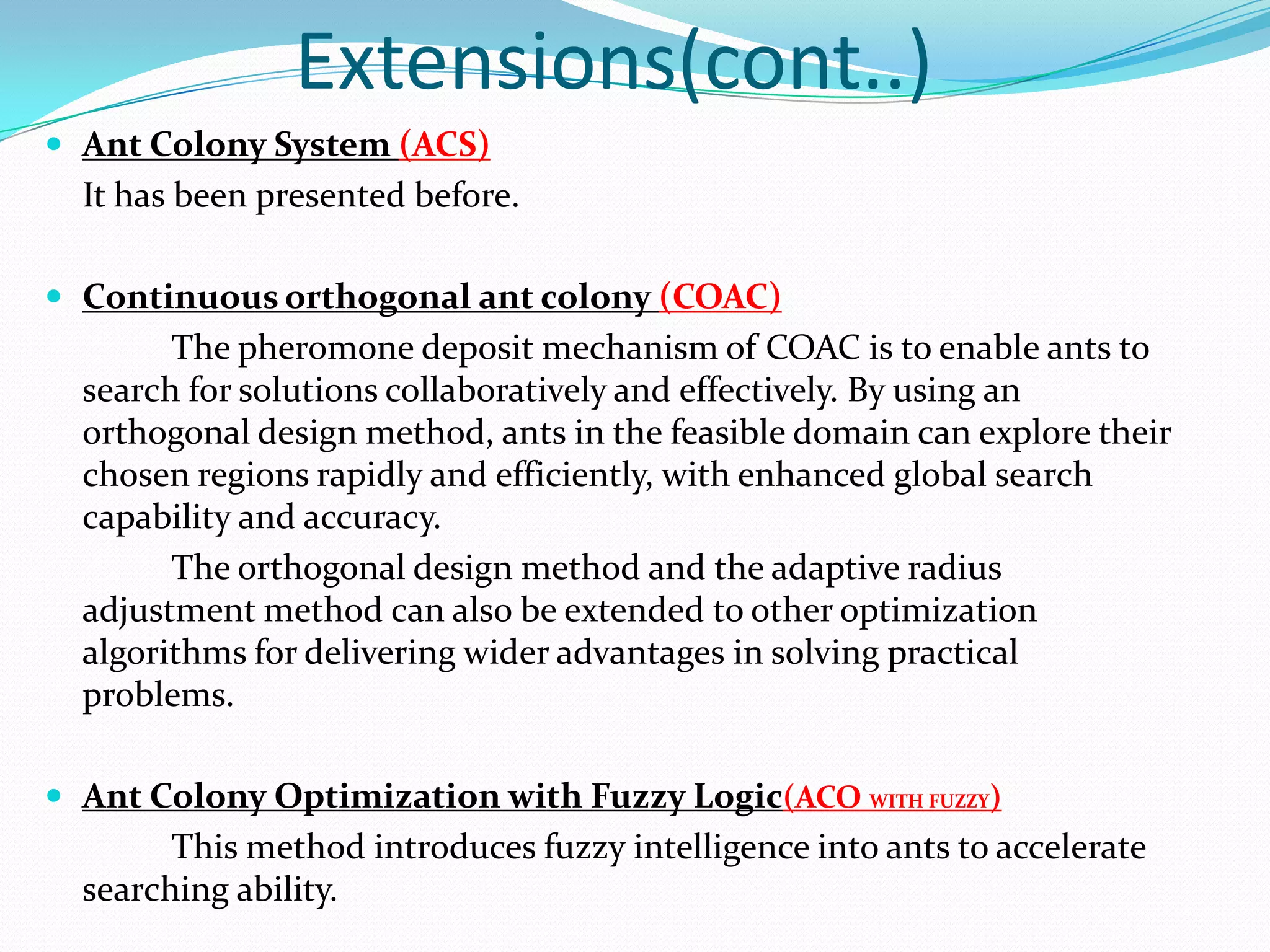 Ant Colony Optimization Pptx Computer Networking Computing