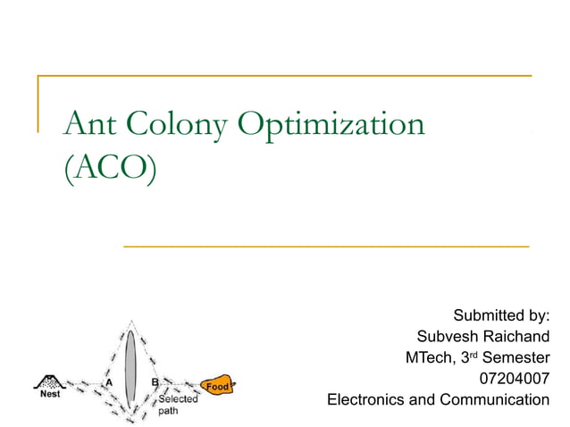 Ant colony optimization | PPT