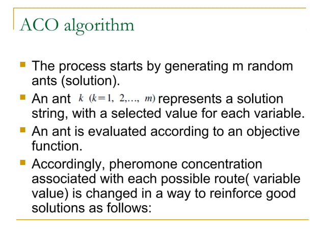 Ant colony optimization | PPT