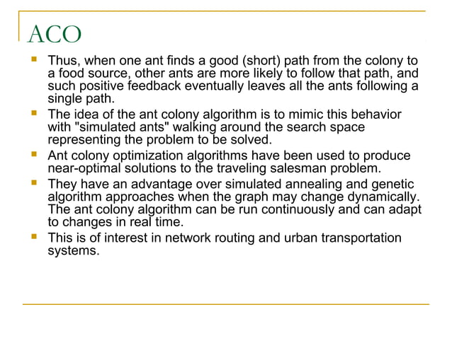 Ant colony optimization | PPT
