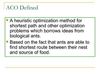 Ant colony optimization | PPT