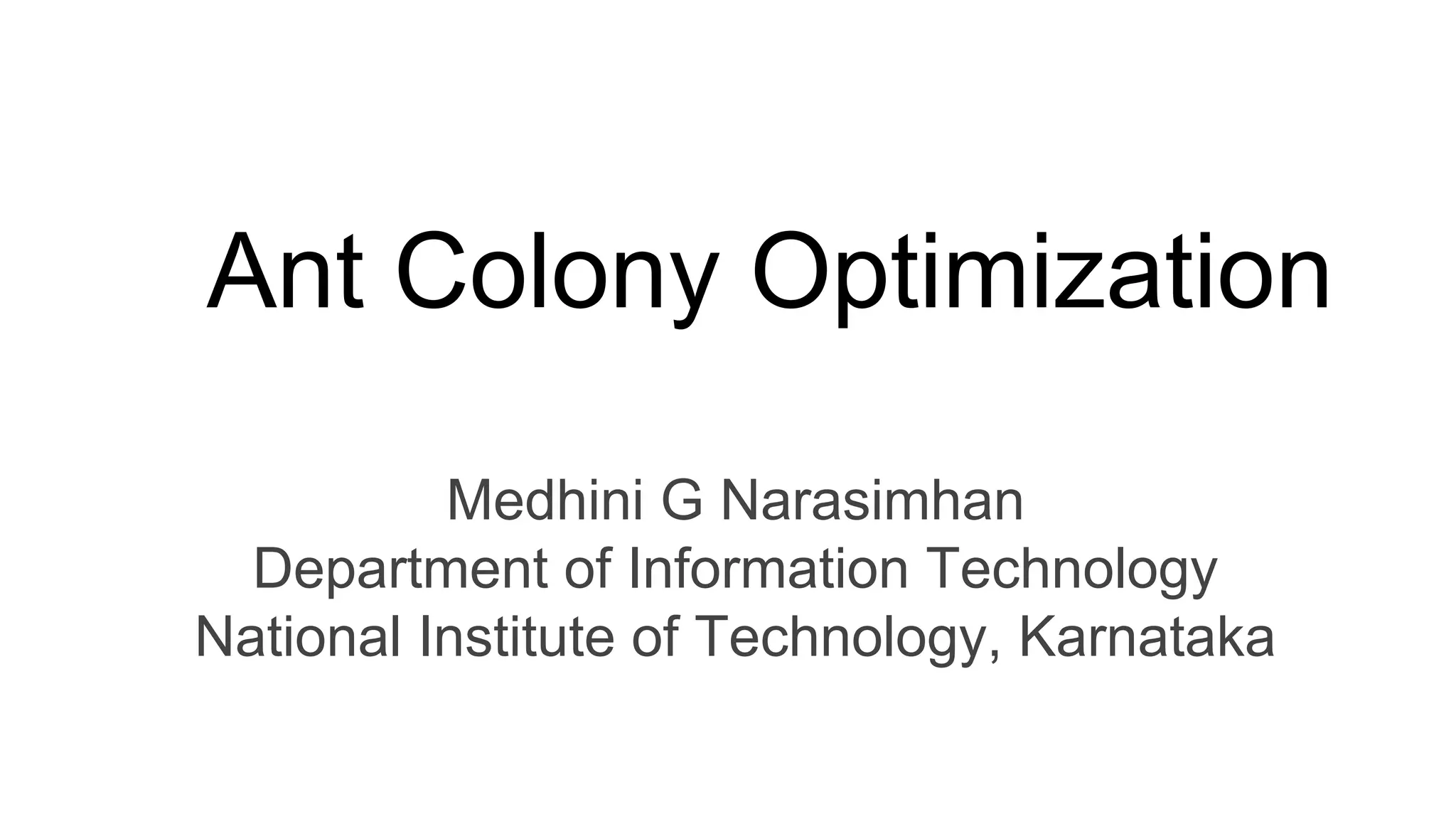 Ant colony optimization | PDF