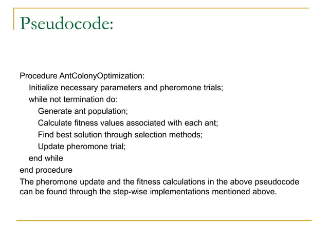 An overview of antcolonyoptimization.ppt