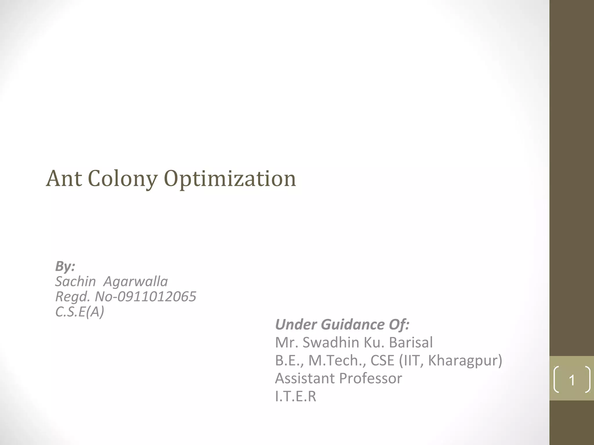 Ant colony optimization | PPT
