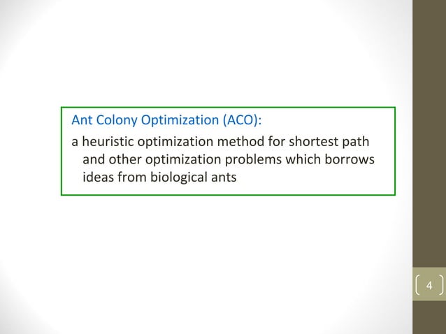 Ant colony optimization | PPT
