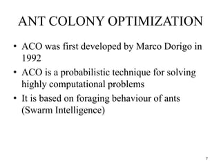 Ant colony optimization (aco) | PPTX