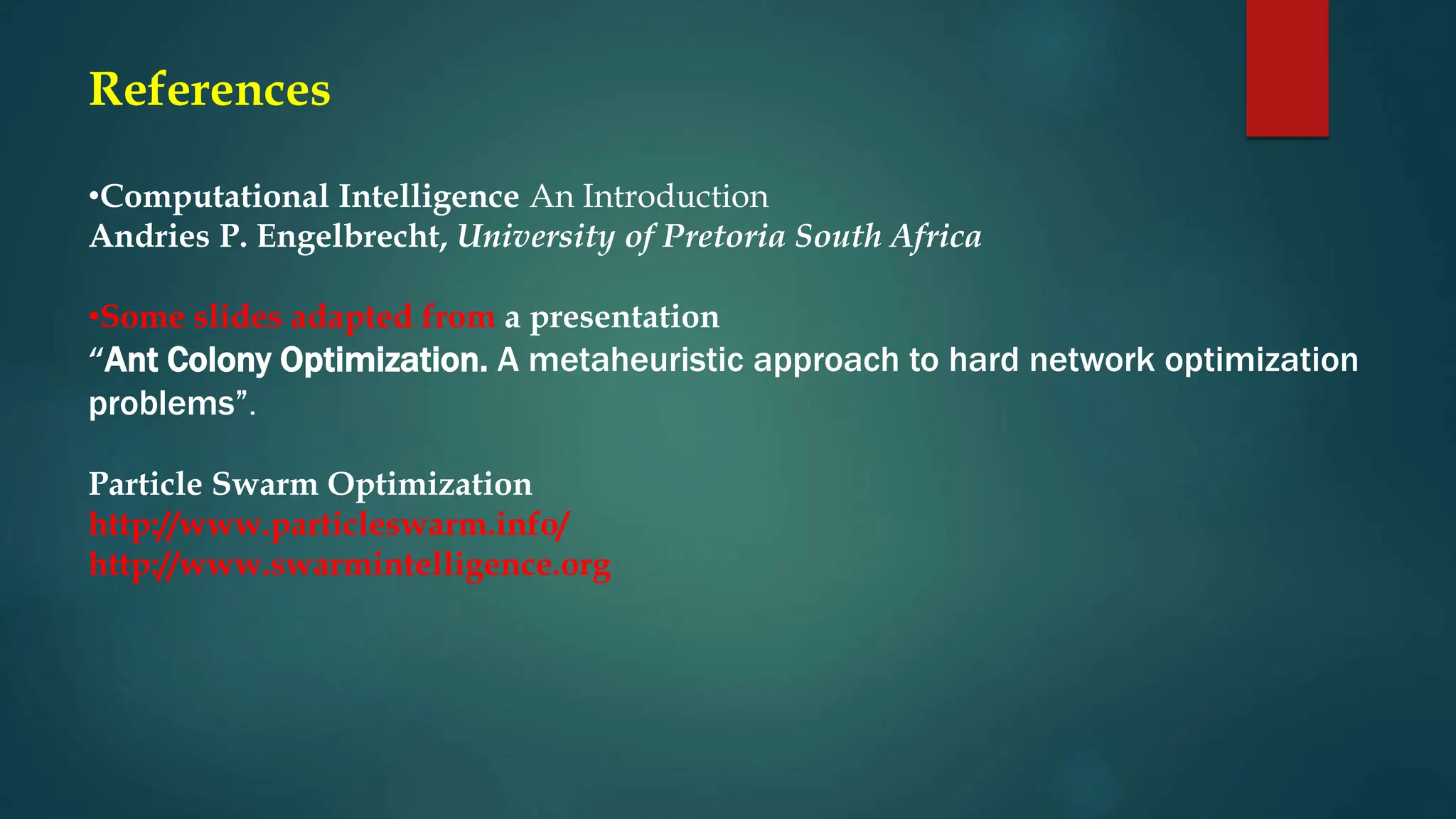 Ant Colony Optimization(ACO) (Swarm intelligence)pptx | PPT