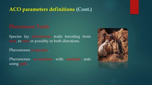 Ant Colony Optimization(ACO) (Swarm intelligence)pptx | PPT