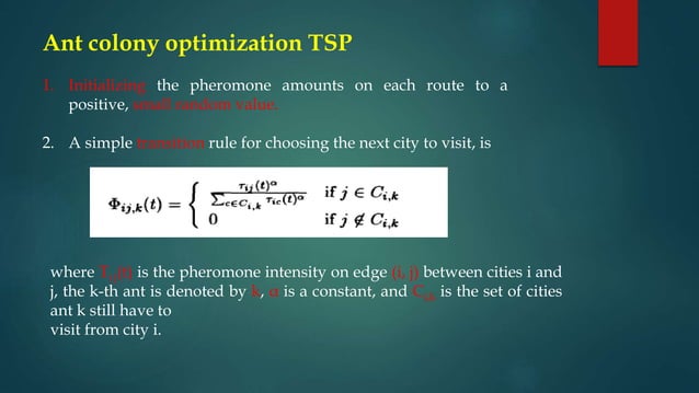 Ant Colony Optimization(ACO) (Swarm intelligence)pptx | PPT