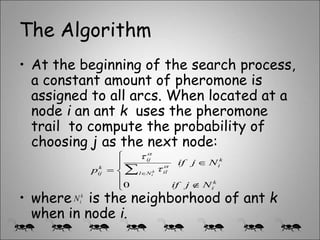 Ant Colony Optimization algorithms in ADSA | PPT