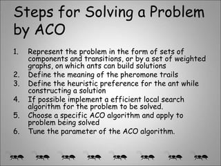 Ant Colony Optimization algorithms in ADSA | PPT