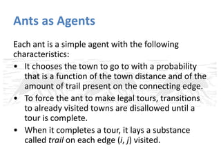 Ant colony optimization in multiple travelling salesman problem | PPTX