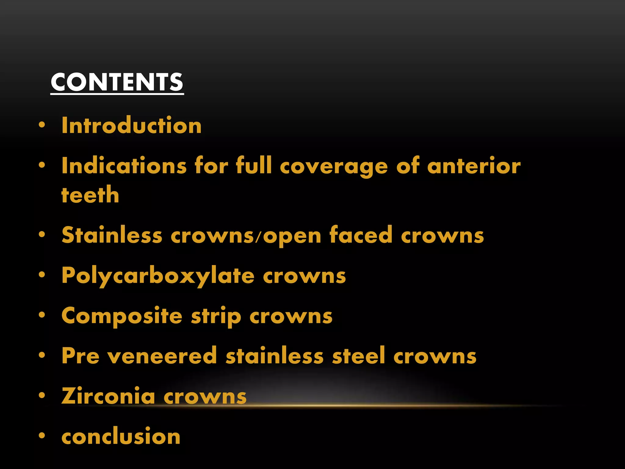 Anterior crowns in pediatric dentistry | PPTX