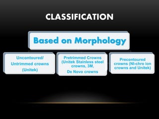 Anterior crowns in pediatric dentistry | PPTX