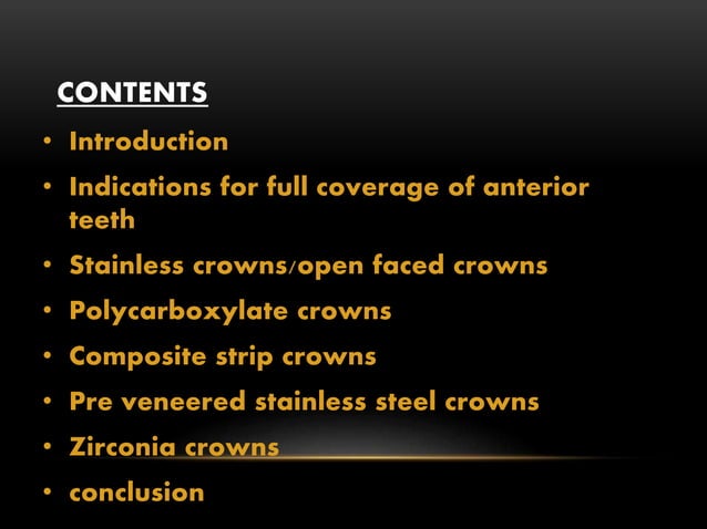 Anterior crowns in pediatric dentistry | PPTX | Dental Health | Diseases and Conditions